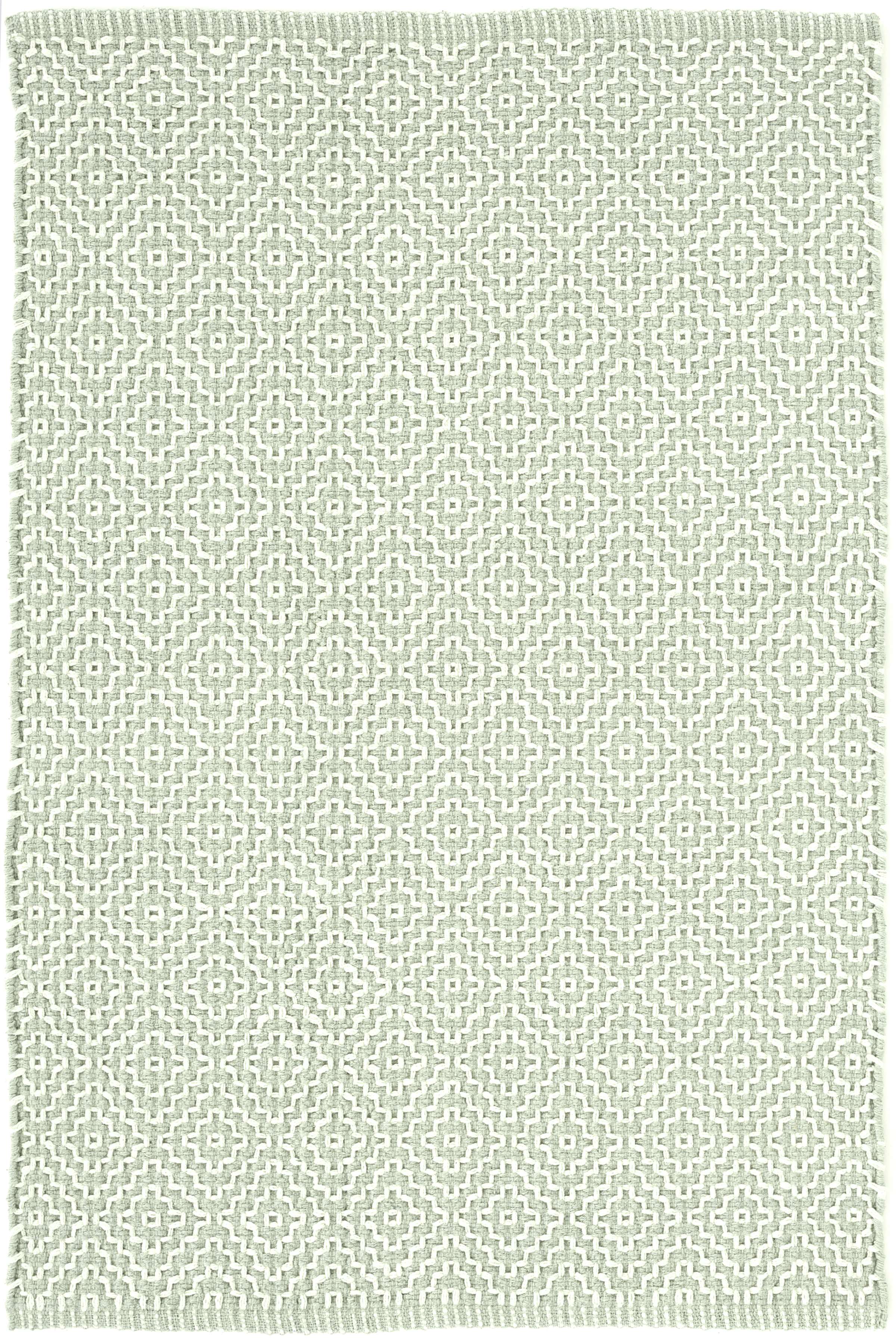 Beatrice Pale Green Woven Cotton Rug | Dash & Albert