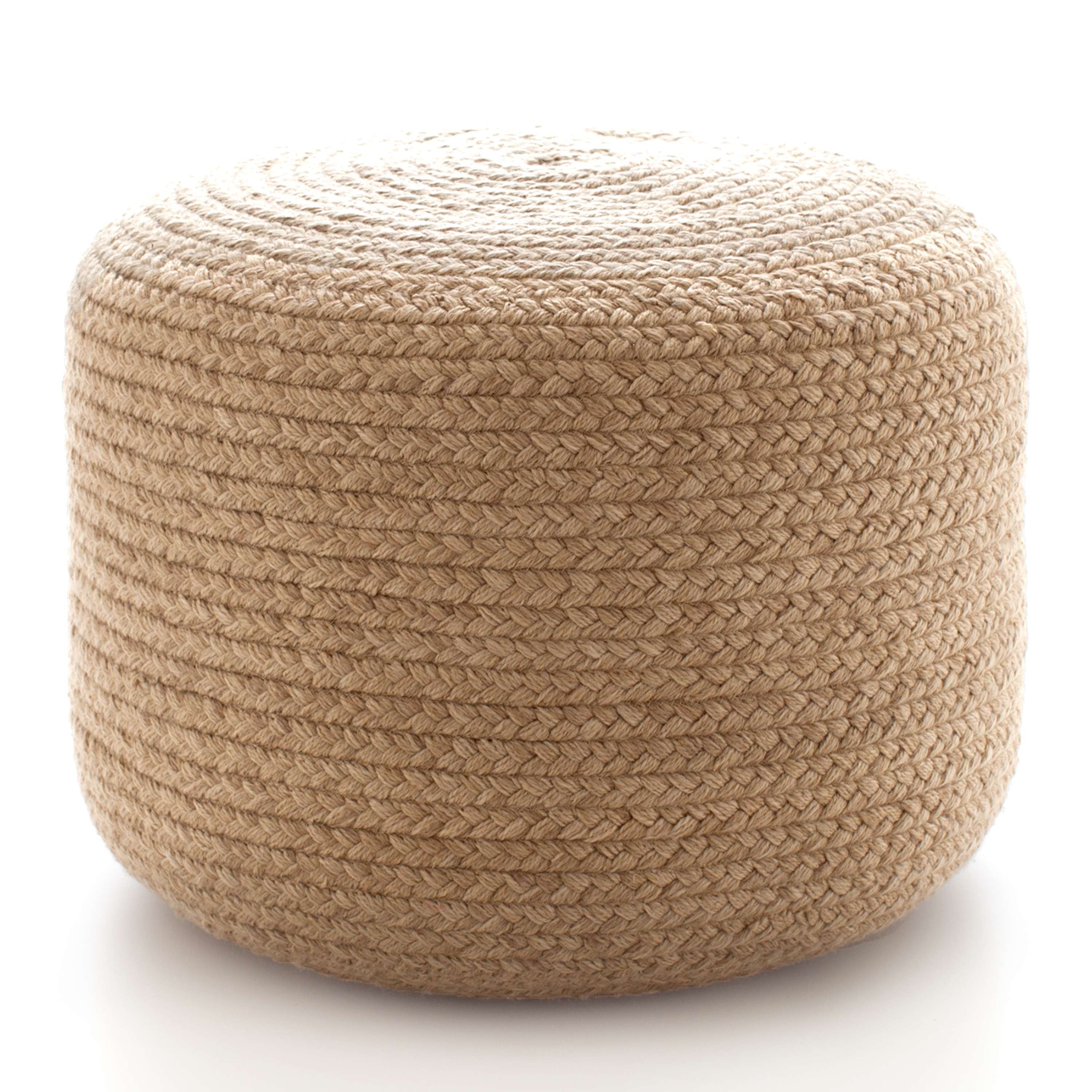 Braided Natural Indoor/Outdoor Pouf | Fresh American